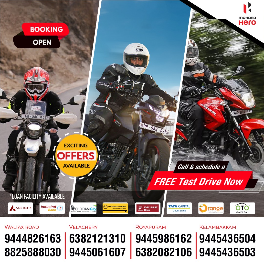 Authorized Hero Bike Dealers in Chennai - Mohana Hero